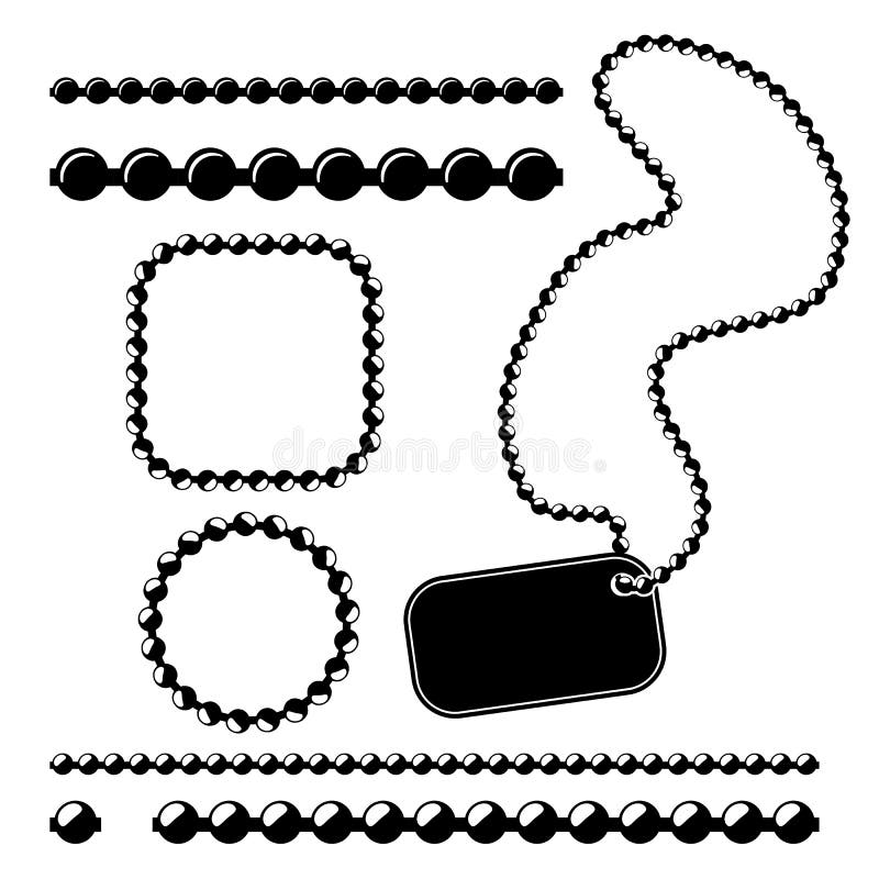 Ball chain frames stock illustration. Illustration of chrome - 53863029