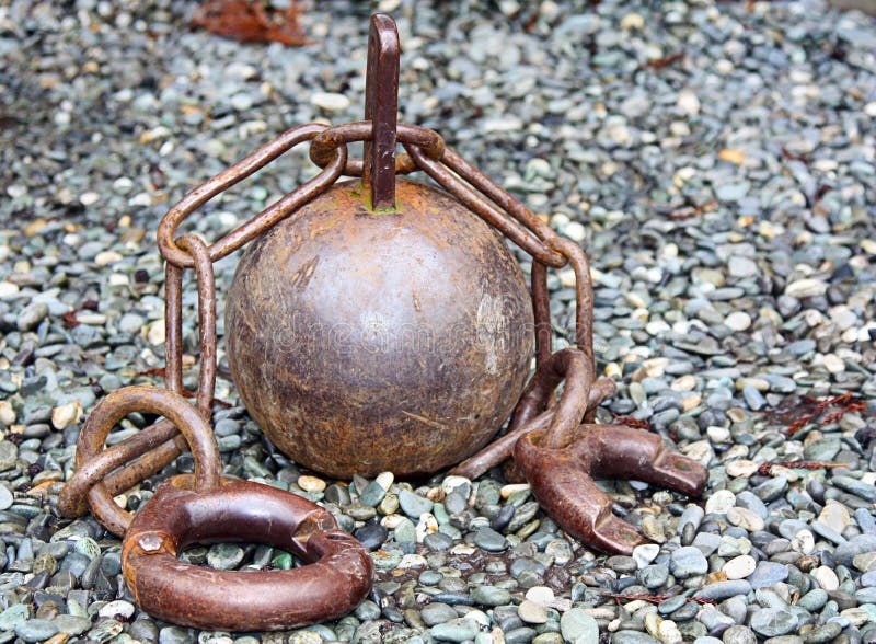 Old Prisoner Ball And Chain. Stock Image - Image of antique, equipment ...