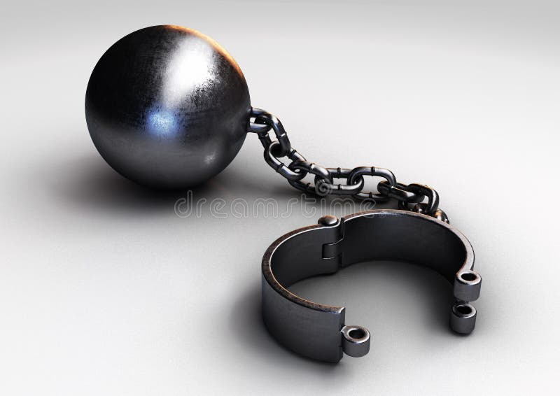 Ball and Chain Restraint stock illustration. Illustration of iron ...