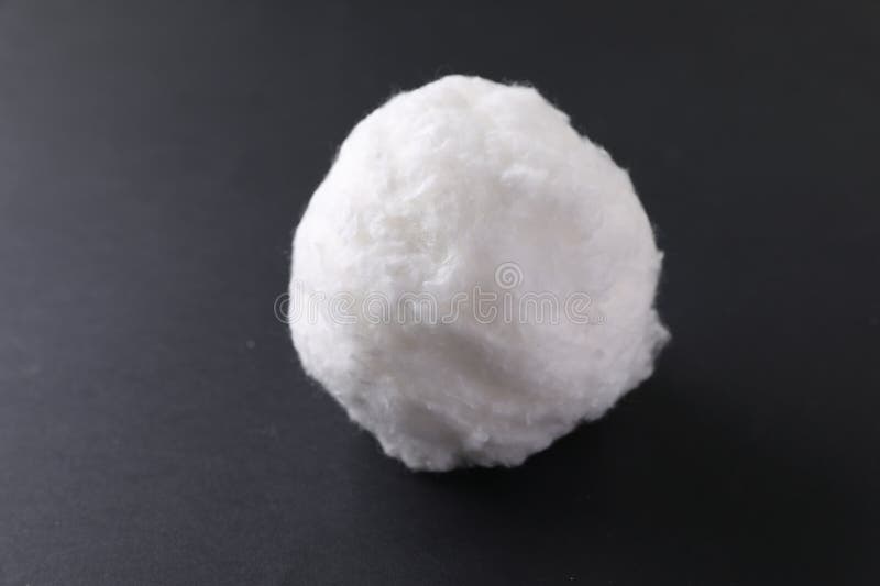 Ball of Clean Cotton Wool on Grey Background, Closeup Stock Photo ...