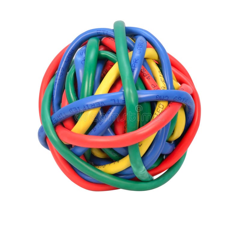 Ball of Colored Network Cables and Plugs Isolated Stock Image - Image ... Ball of Colored Network Cables and Plugs Isolated Stock Image - Image ...