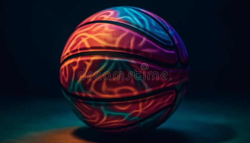 Ball Competition Glowing Sphere Shines in Vibrant Blue Night Background ...