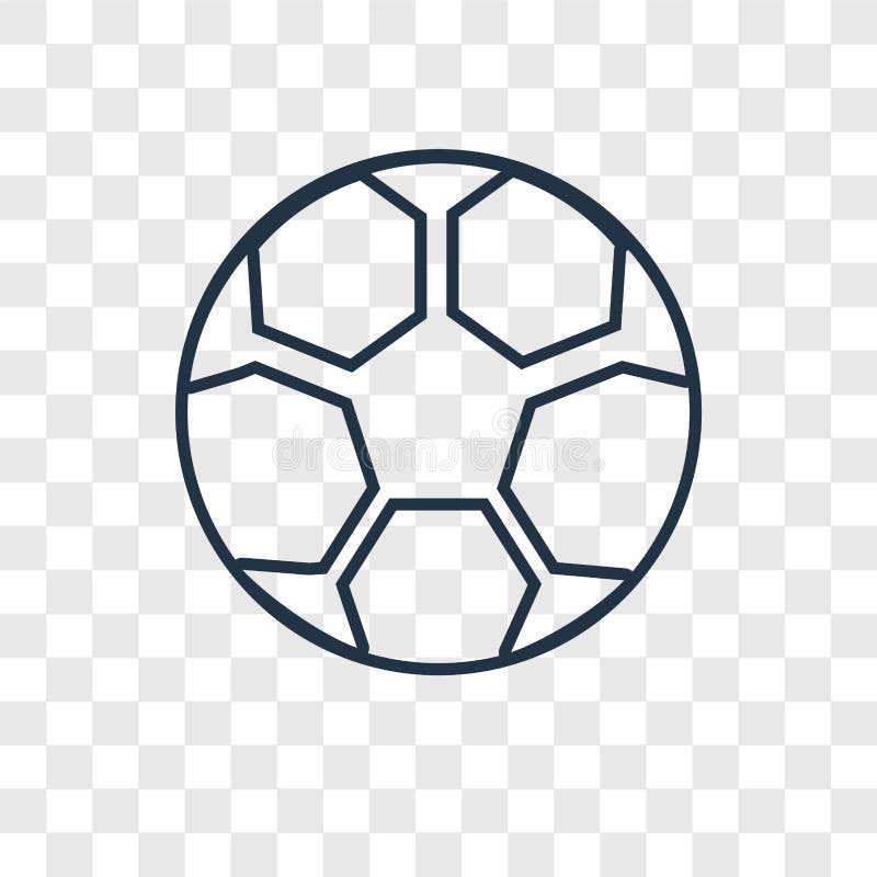 Ball Concept Vector Linear Icon Isolated on Transparent Background ...