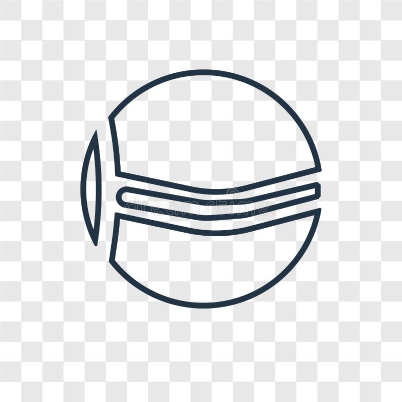 Ball Concept Vector Linear Icon Isolated on Transparent Background ...