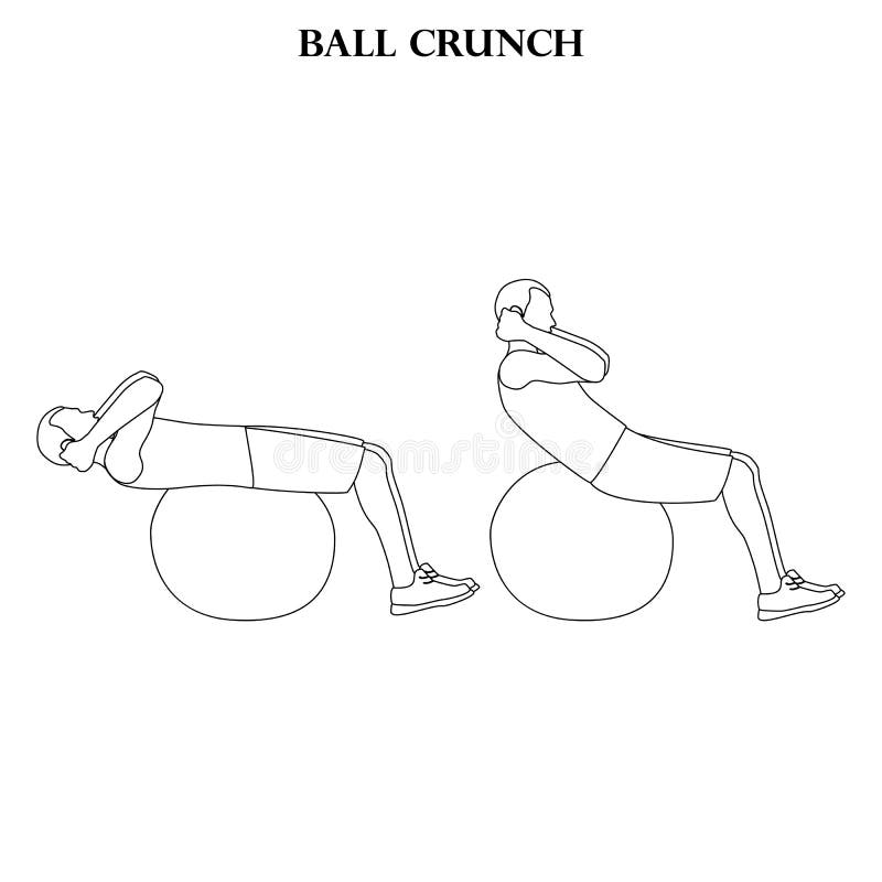 Crunch Workout Stock Illustrations – 593 Crunch Workout Stock ...