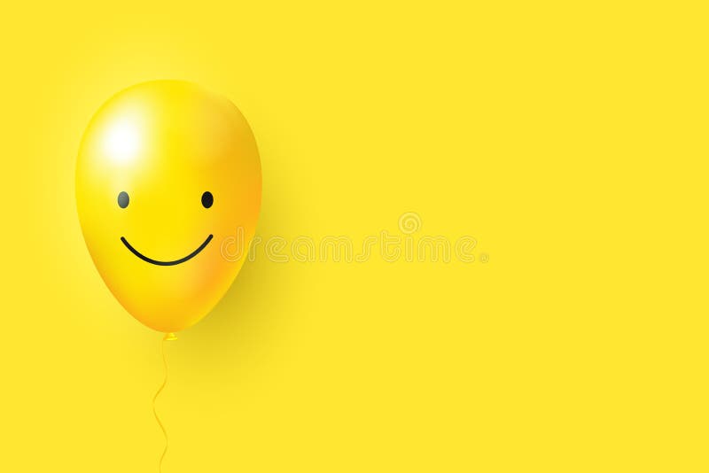 Ball 3d Yellow with a Cheerful Smile of Joy Stock Vector - Illustration ...
