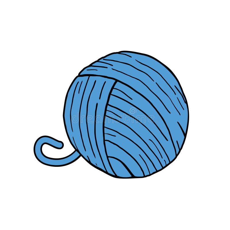 Ball Der Wolle Im Korbvektor Vektor Abbildung - Illustration von ...