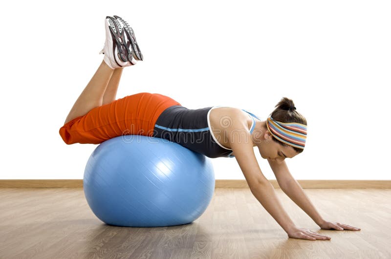 Ball exercises stock photo. Image of people, personal - 4426120