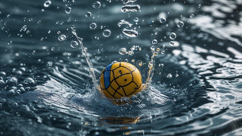 Ball Falling through Funnel Hitting Water Causing Splash Rings Stock ...