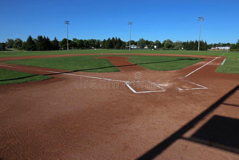 Ball Field Shadows stock image. Image of fields, baseball - 56289585