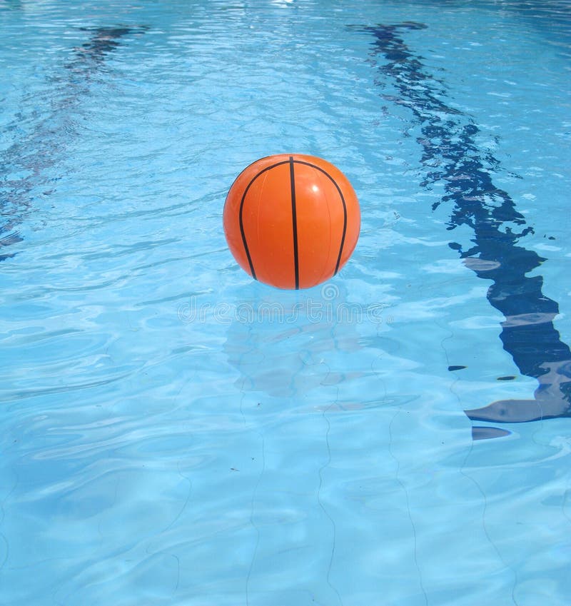 Ball Floating on the Swimming Pool Stock Image - Image of water ...