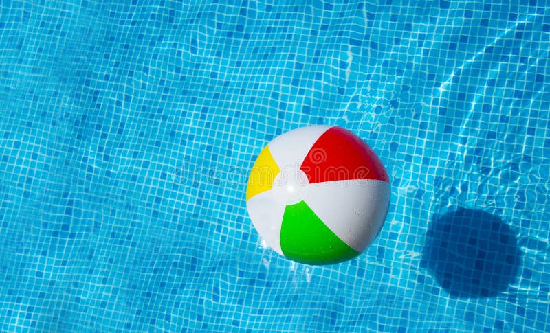 Ball Floating in a Swimming Pool Stock Image - Image of activity, kids ...