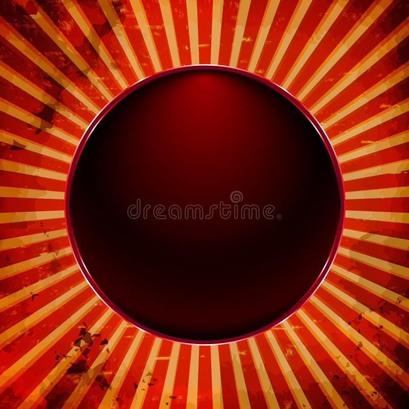 Ball frame with sun rays stock vector. Illustration of glow - 23003049