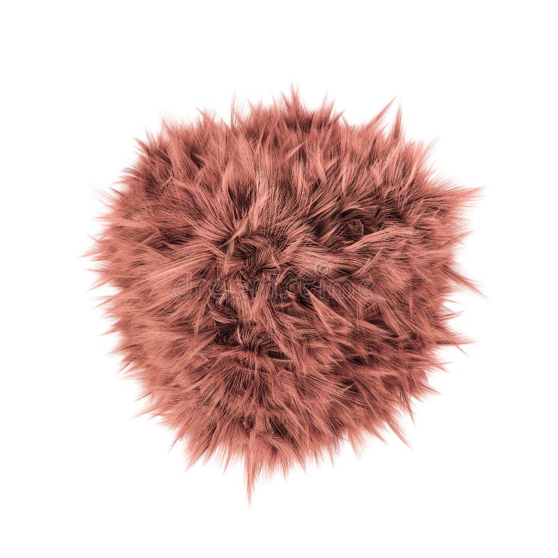 3d Render Of White Fur Ball Stock Illustration - Illustration of hair ...