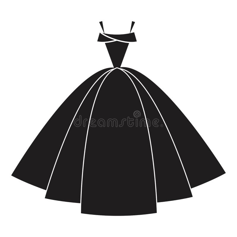 Ball gown black stock vector. Illustration of shopping - 66610330