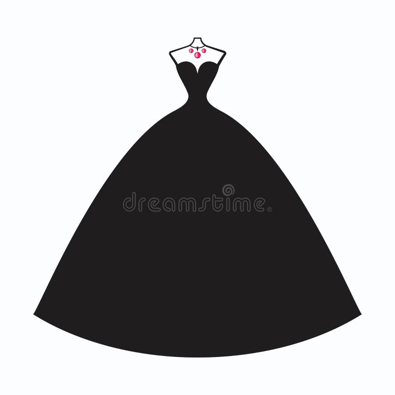 Ball gown black stock vector. Illustration of celebration - 68794004