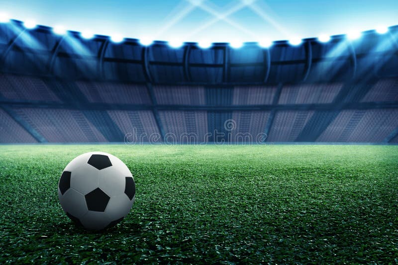 Ball on the grass stock illustration. Illustration of modern - 260278524