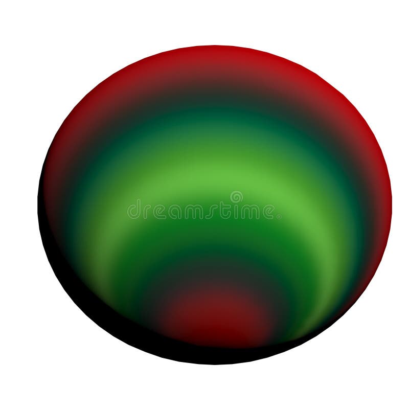 Ball with Green-red Gradient on a White Background. Stock Illustration ...