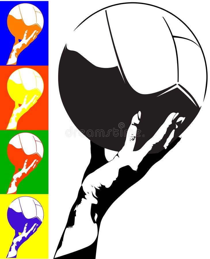 Ball in hand stock vector. Illustration of leisure, sport - 5511913