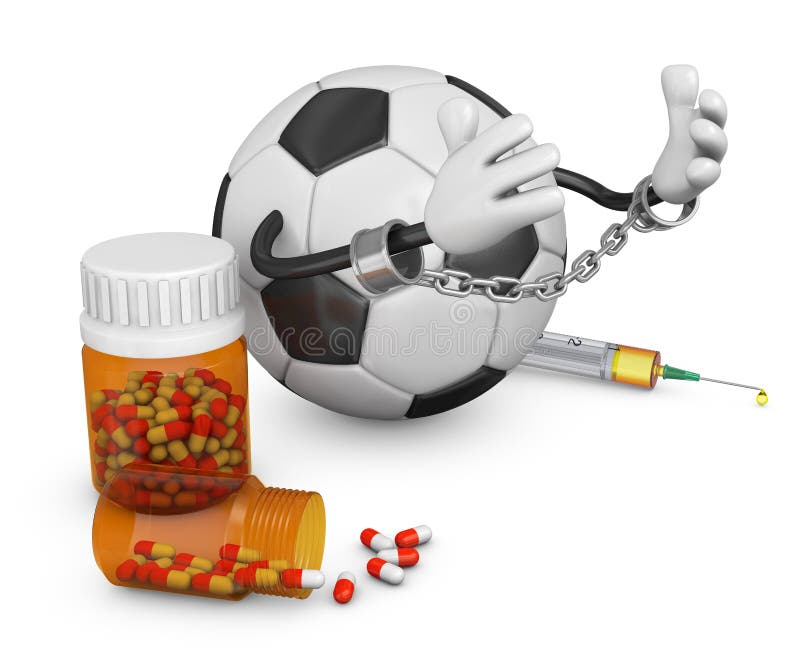 Ball in Handcuffs with Capsules Stock Illustration - Illustration of ...