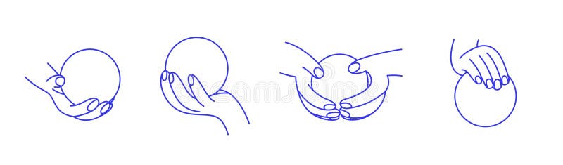 Ball in Hands. Gesture Doodle Icon Stock Vector - Illustration of ...