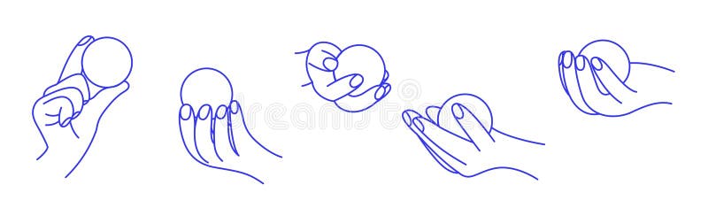 Ball in Hands. Gesture Doodle Icon Stock Vector - Illustration of ring ...