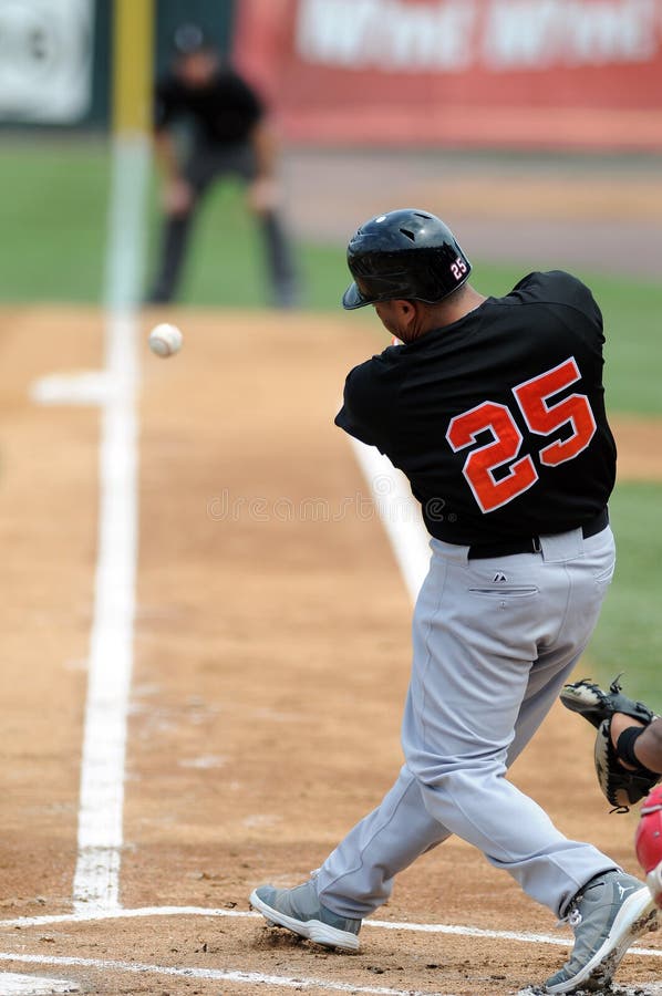 Ball Hit Down the Line - Baseball Editorial Stock Image - Image of ...