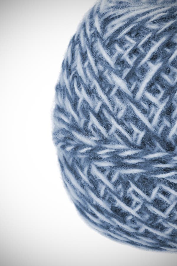 Ball of Ice Blue White Yarn Stock Photo - Image of needlework, yarn ...