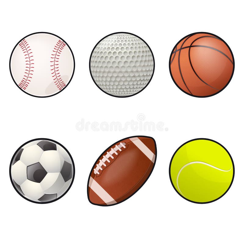 Ball icons stock vector. Illustration of equipment, exercising - 44315089