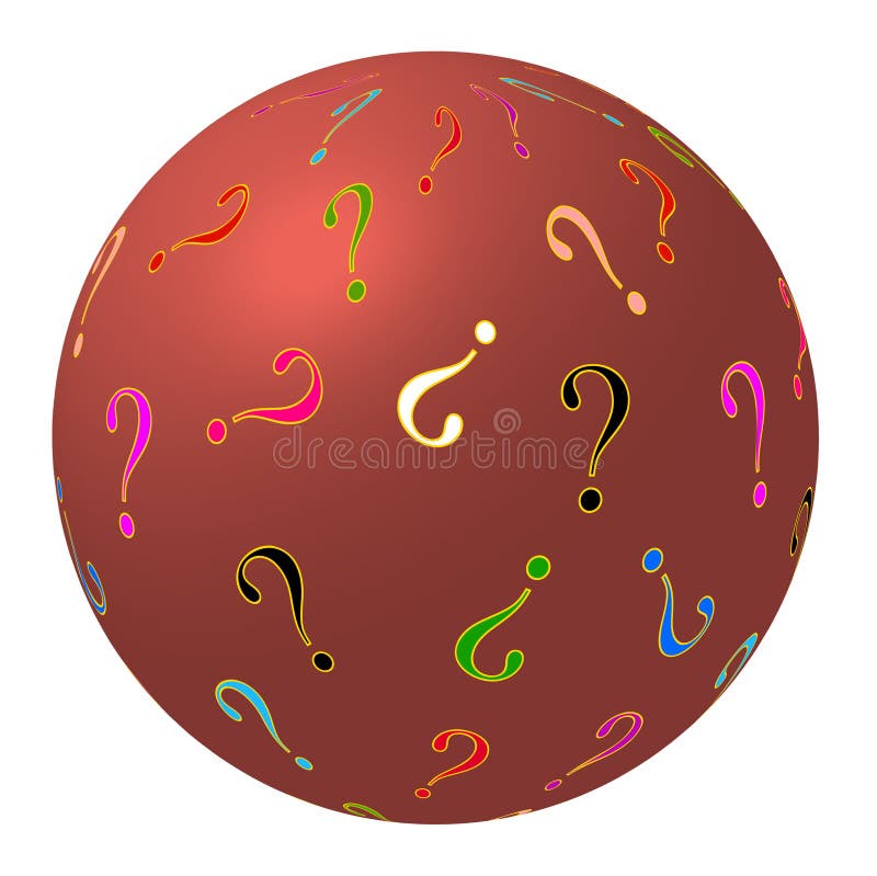 Ball with Interrogation Sign Stock Illustration - Illustration of ...
