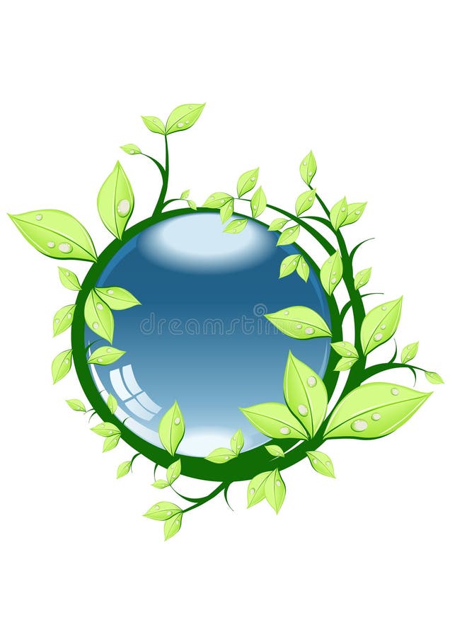 Ball with leaves stock illustration. Illustration of card - 12800319