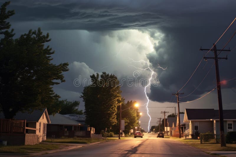 Ball Lightning in the Eye of a Tornado Stock Photo - Image of ...