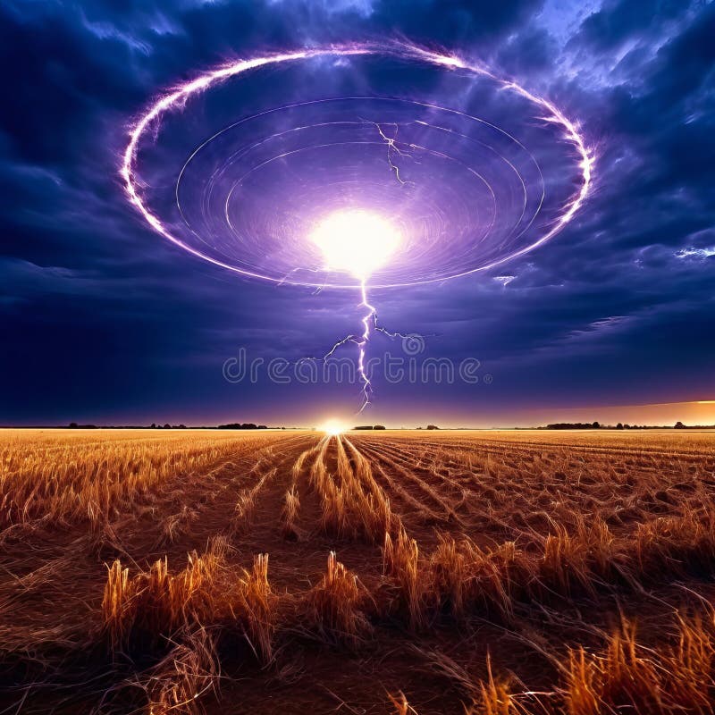 Ball Lightning Spotted Near a Crop Circle Adding To Th Stock Photo ...
