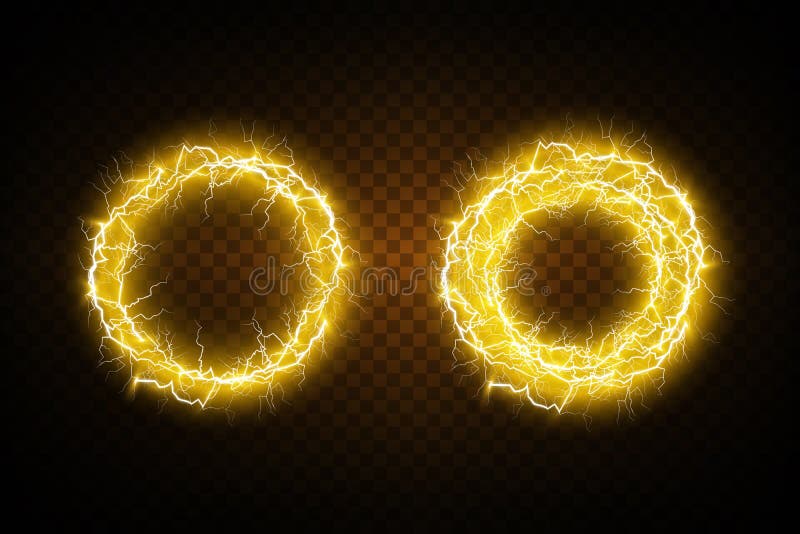Ball Lightning on a Transparent Background. Vector Illustration ...