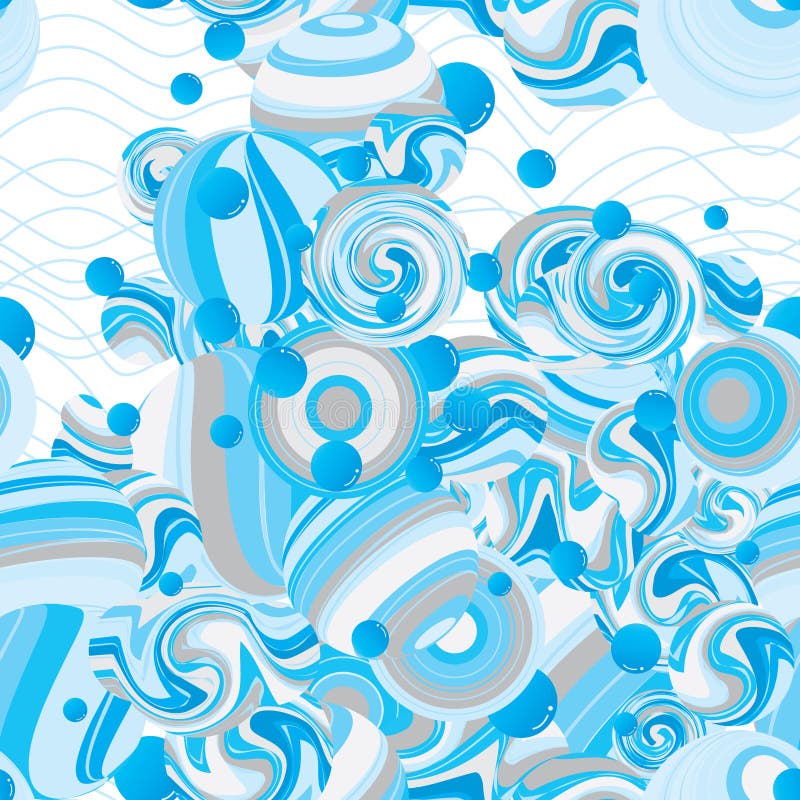 Wave Crazy Color Set Frame Seamless Pattern Stock Vector - Illustration ...