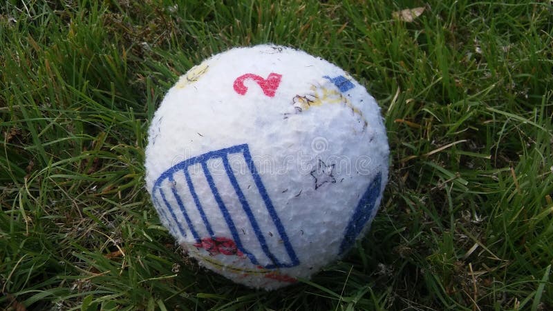 A Ball Made of Rags on the Grass Stock Photo - Image of ball, rags ...