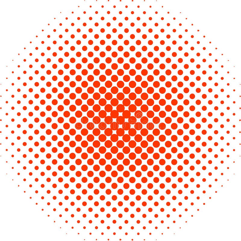 Ball Made of Red Tiny Circles Bigger in Center Getting Smaller on ...