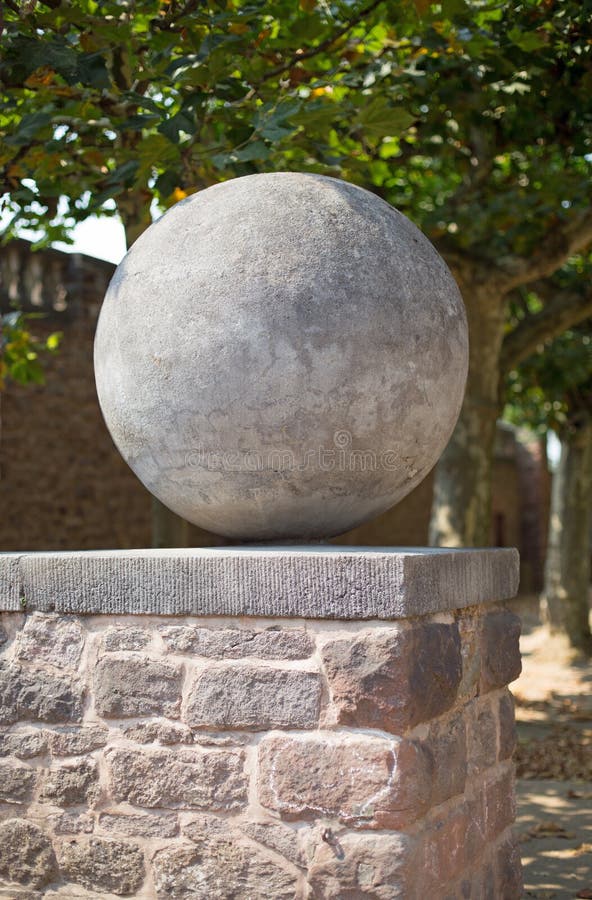 Ball made of stone stock photo. Image of symbol, garden - 57859938