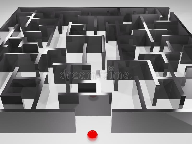 Office maze stock illustration. Illustration of labyrinth - 24072222
