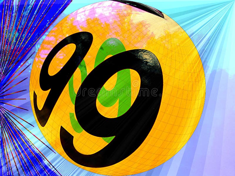 Ball number 99 stock illustration. Illustration of globe - 2547636