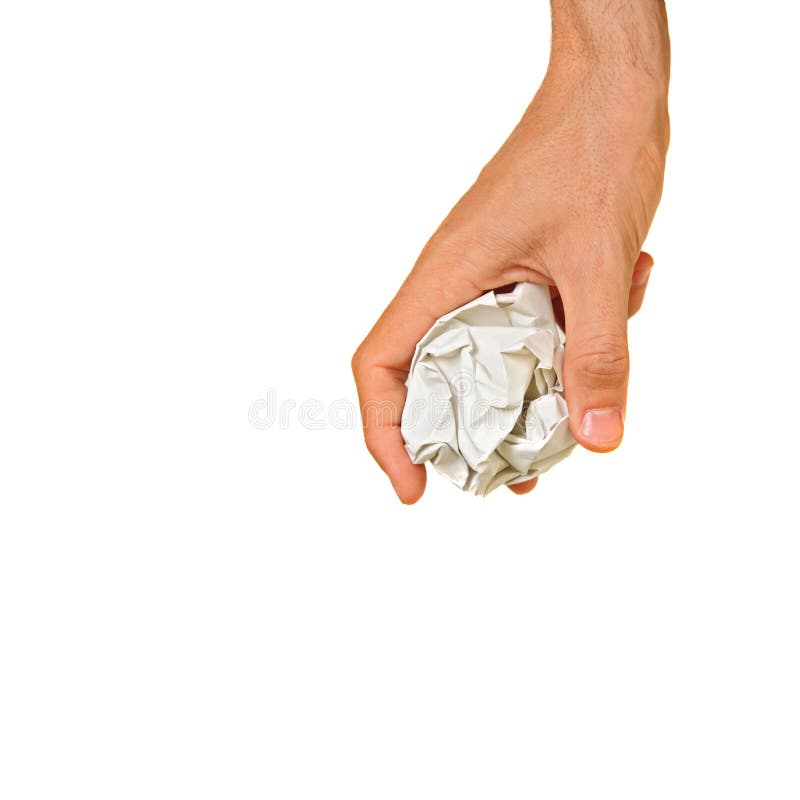 Man throwing paper ball stock image. Image of office, toss - 2443283
