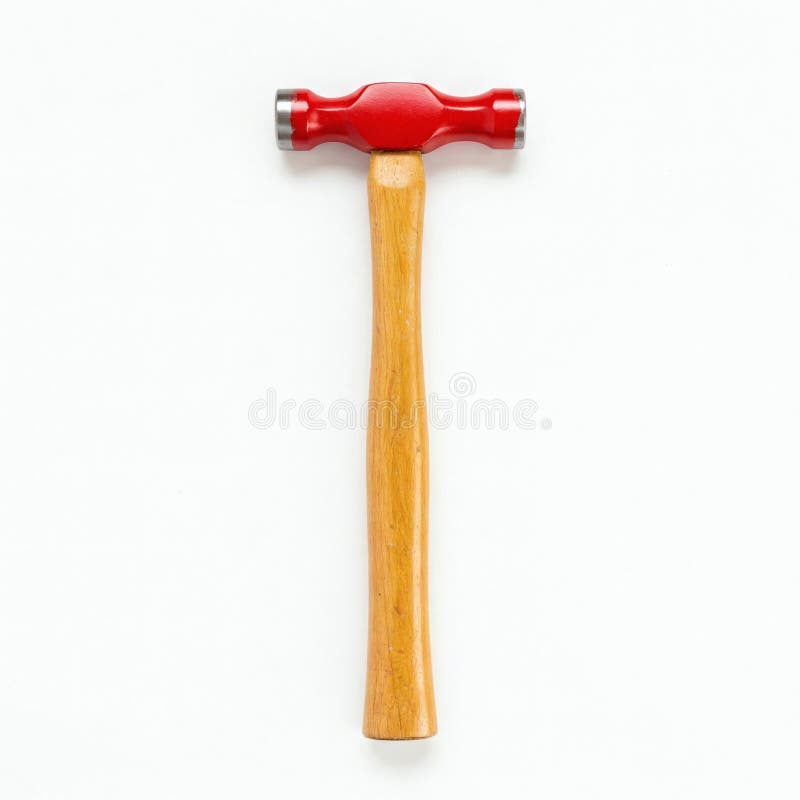 Hammer Isolated on White Background with Clipping Path, Top View. Stock ...