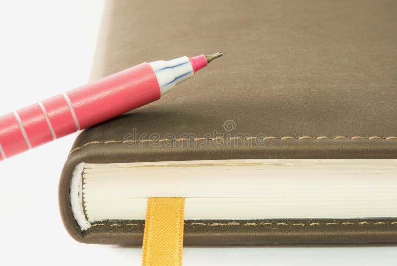 Ball pen and notebook stock image. Image of business - 72735671