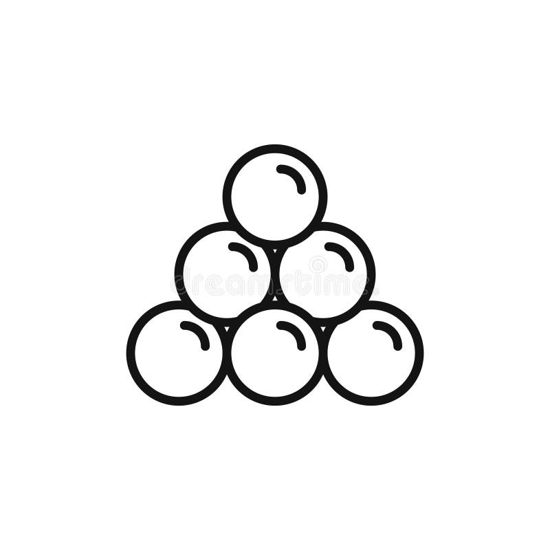 Ball Pile Icon Isolated on White Background Stock Vector - Illustration ...