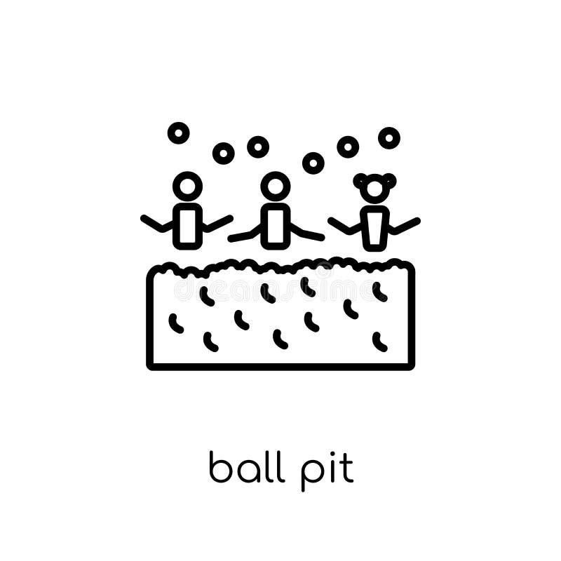 Ball Pit Icon. Trendy Modern Flat Linear Vector Ball Pit Icon on Stock ...