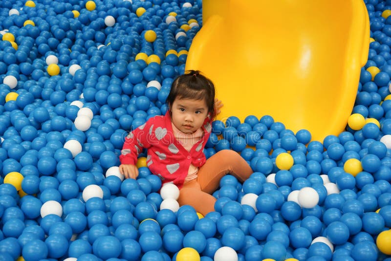 Ball pit stock photo. Image of stage, indoor, blue, climb - 85450452