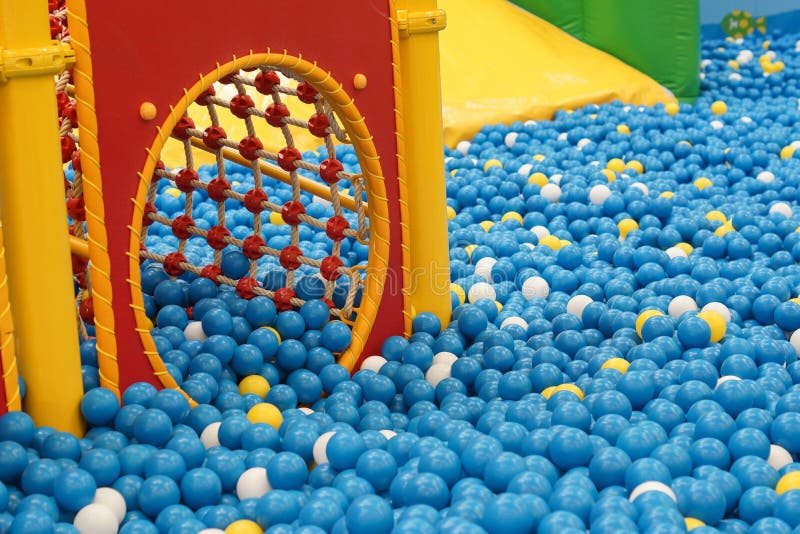 Indoor Playground with Ball Pit Stock Photo - Image of celebration ...