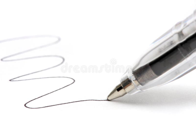 Ball Point Pen stock image. Image of pencil, line, isolated - 7540995