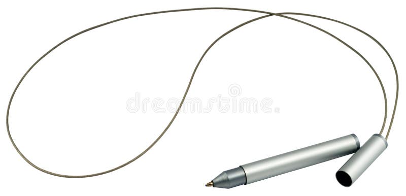 Ball-point Pen with Wire Rope Isolated Stock Photo - Image of ...