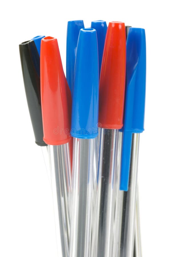 Ball Point Pens stock photo. Image of brown, clear, isolated - 9564310